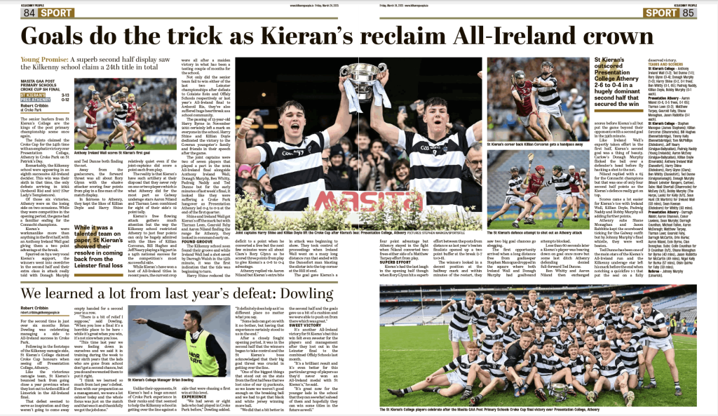 All-Ireland Senior Colleges Title 2023 - St Kieran's College Kilkenny